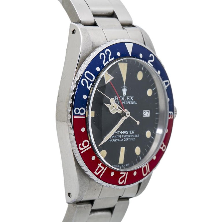 Rolex GMT-Master Pepsi 16750 6.1Million Serial Black Dial Automatic ...