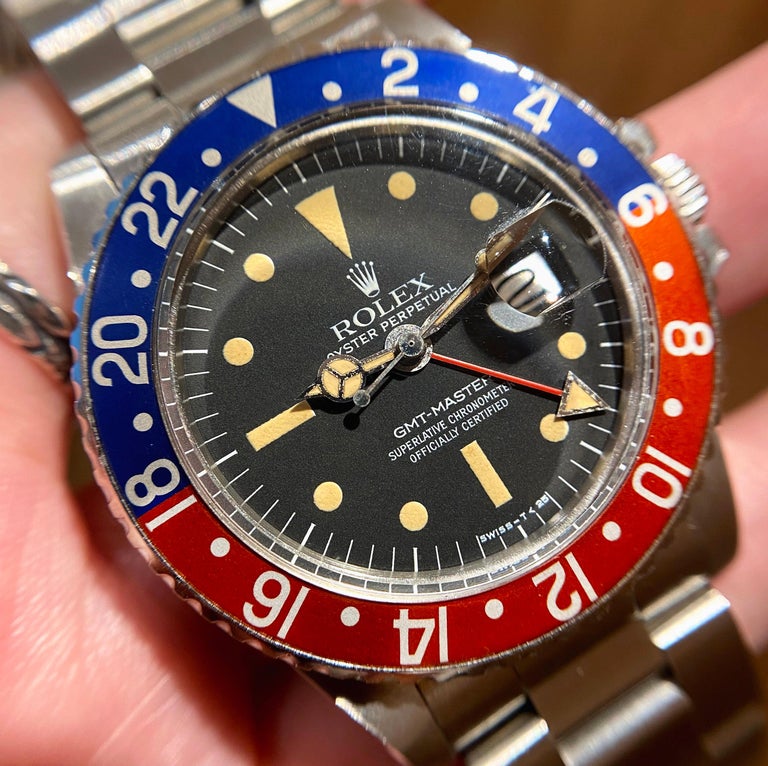 Rolex GMT-Master Pepsi Matte Radial Dial MK III 1675 Steel Automatic ...