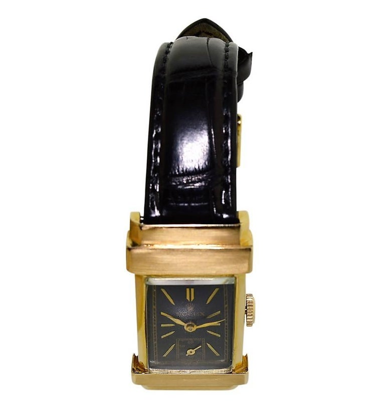 Rolex Gold Art Deco Rectangle Tank Style at 1stDibs | art deco tank