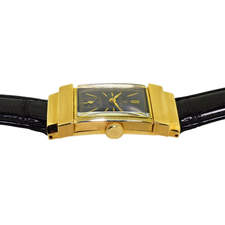 Rolex Gold Art Deco Rectangle Tank Style at 1stDibs | art deco tank