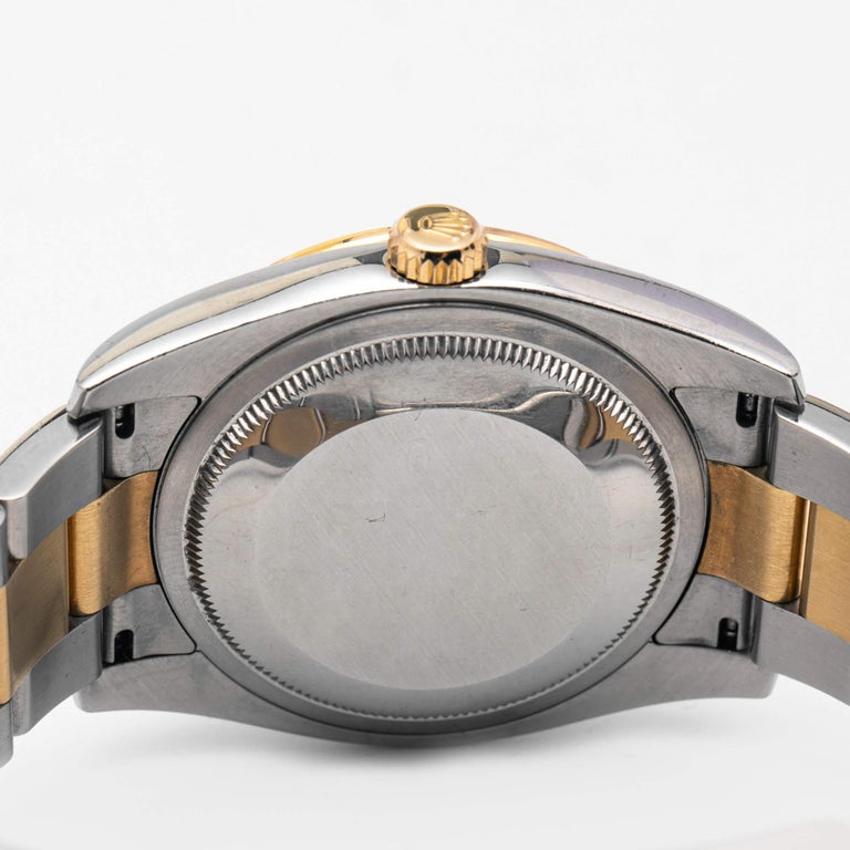 Rolex Grey Diamond 18k Yellow Gold Stainless Steel Datejust ...