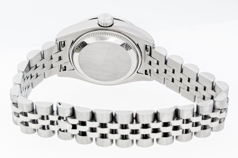 Rolex Ladies Datejust 179174 Steel and 18 karat Gold Blue Roman Diamond ...