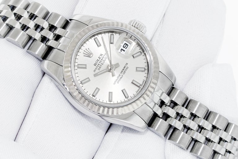 Rolex Ladies Datejust 179174 Steel and 18 karat Gold Silver Index Dial ...