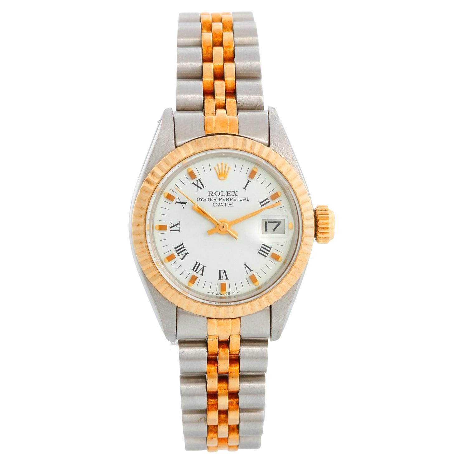 Rolex Datejust Yellow Gold Black Onyx Dial Ladies Watch 6917 For Sale ...