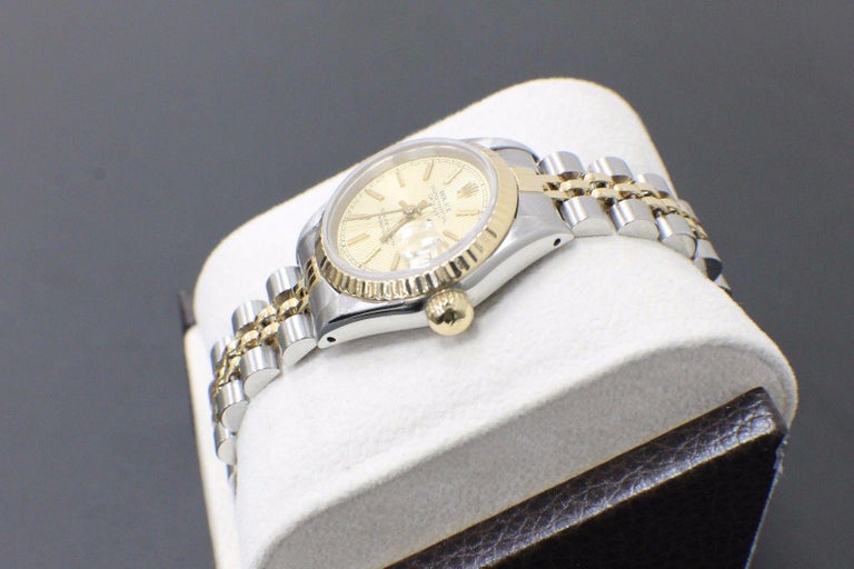 Rolex Ladies Datejust 69173 18 Karat Gold and Stainless Steel Box and ...
