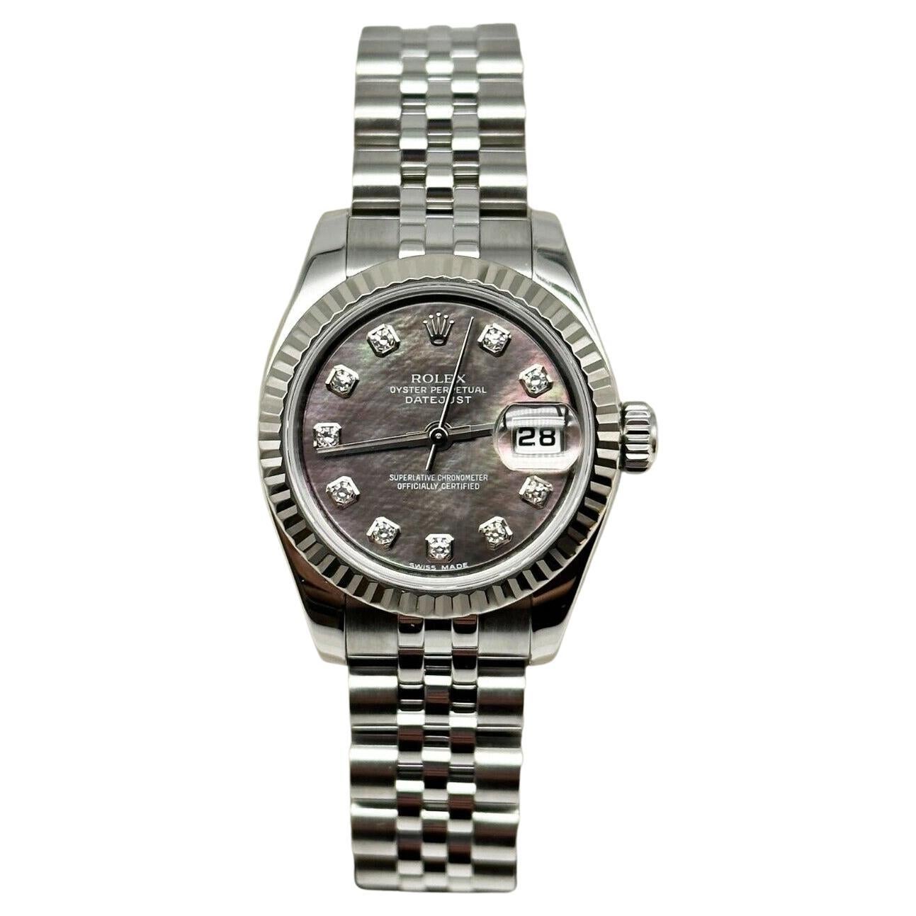 Rolex Ladies Datejust Blue Arabic Numerals Dial 179174 Watch For Sale ...