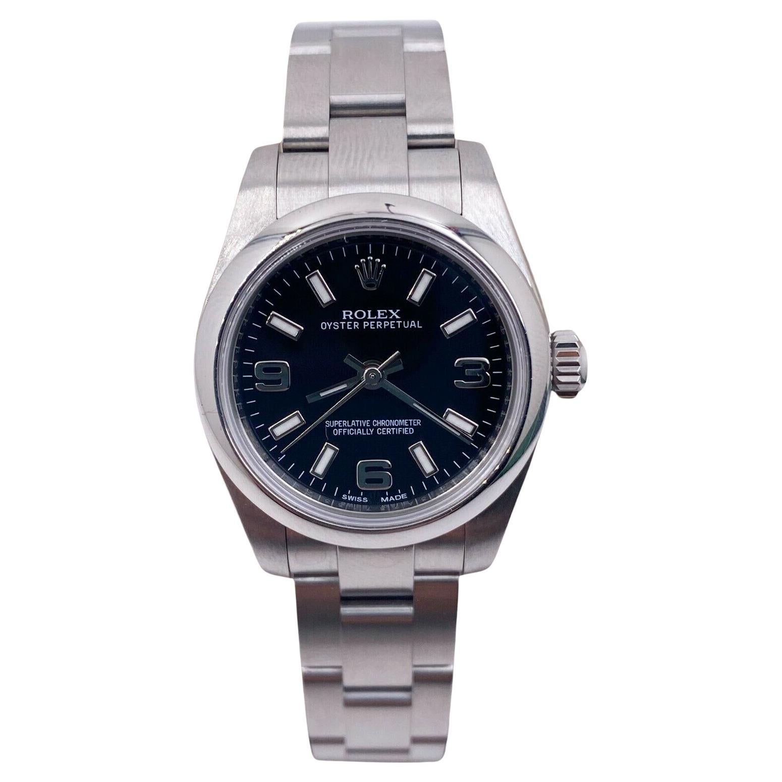 Rolex Oyster Perpetual 176200 Domino's Women's Watch in Stainless Steel ...
