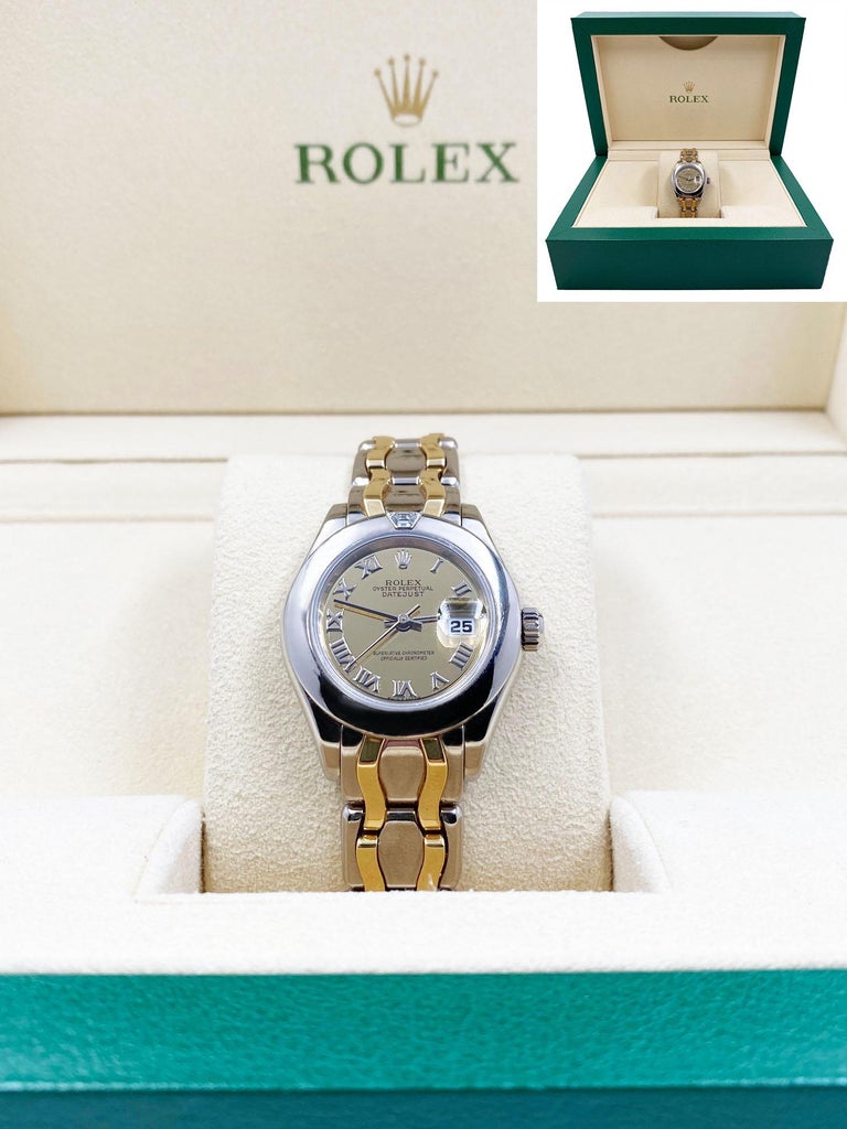 Rolex Ladies Pearmaster 69329 18 Karat Yellow and White Gold Diamond on ...
