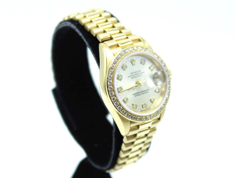 Rolex Ladies President 69138 Crown Collection Original Diamond Dial and ...