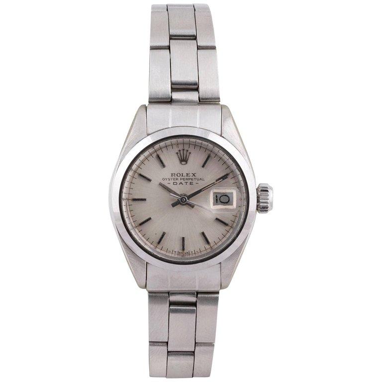 Rolex Ladies Stainless Steel Date Oyster Perpetual Self-Winding ...