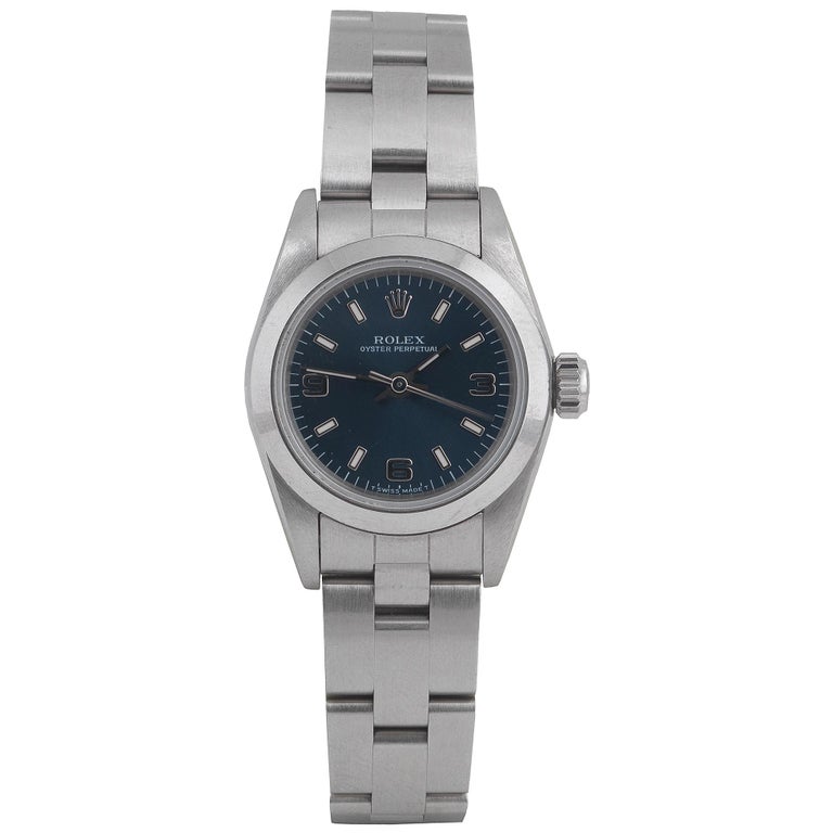Rolex Ladies Stainless Steel Oyster Perpetual Automatic Wristwatch Ref ...