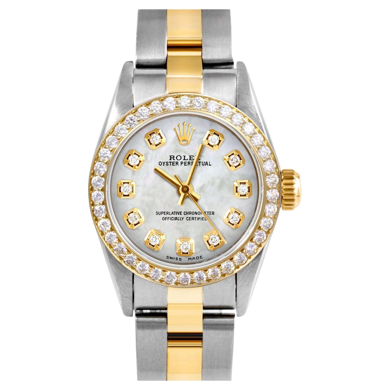Rolex Diamond Oyster Watch at 1stDibs