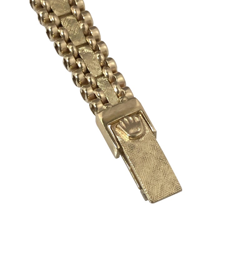 Rolex Ladies Vintage Yellow Gold Mechanical Bracelet Wristwatch at 1stDibs