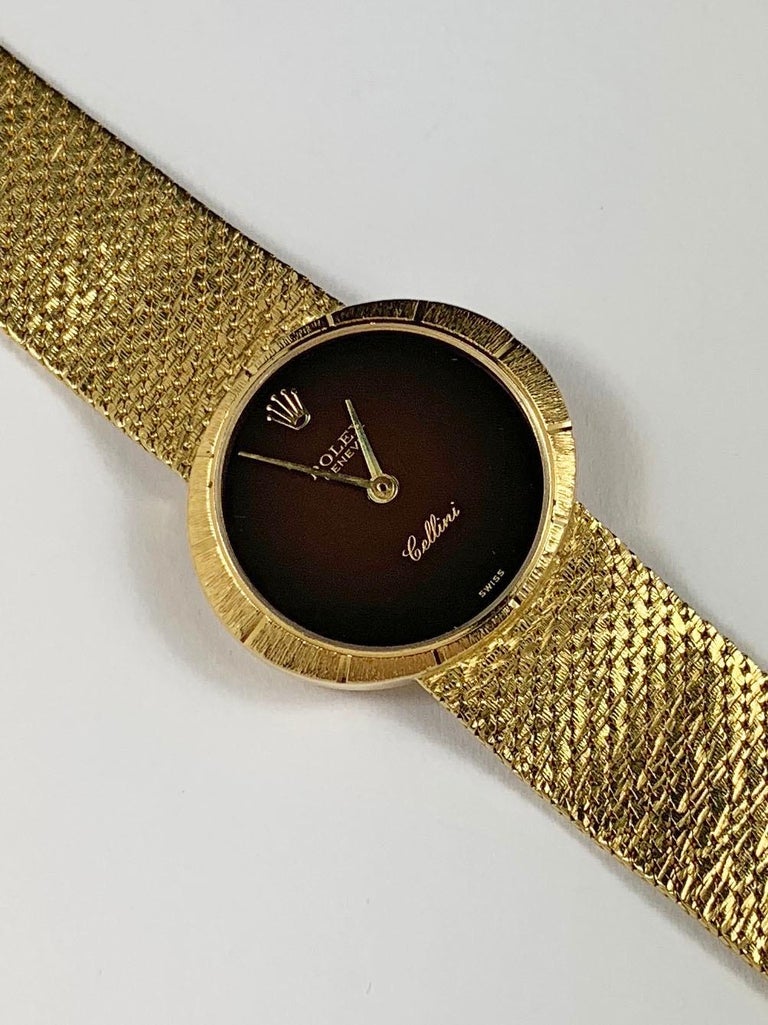 Rolex Ladies Yellow Gold Stone Dial Cellini Manual Wind Wristwatch at ...