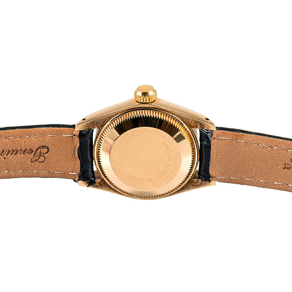 Rolex Lady Datejust Ref. #6917 with Orange Diamond Stella Dial at 1stDibs