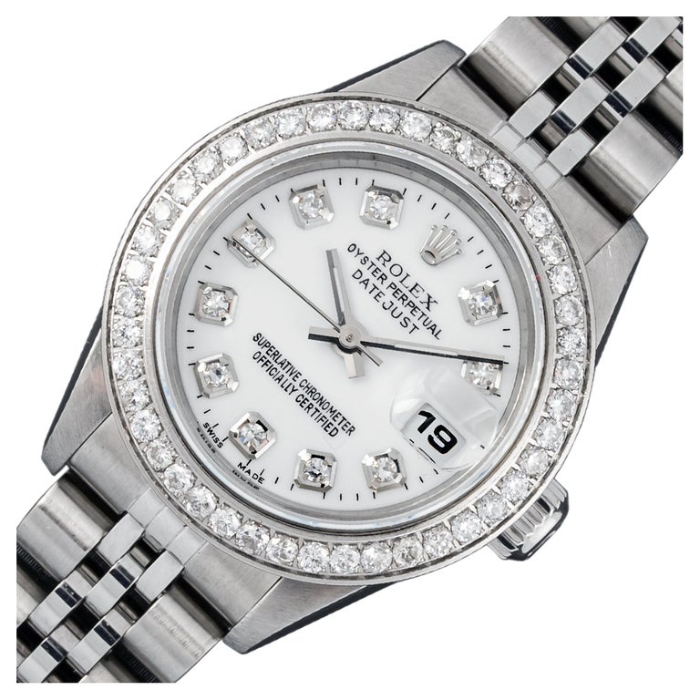 Rolex Montre Datejust pour femme en acier et or 18 carats avec cadran ...