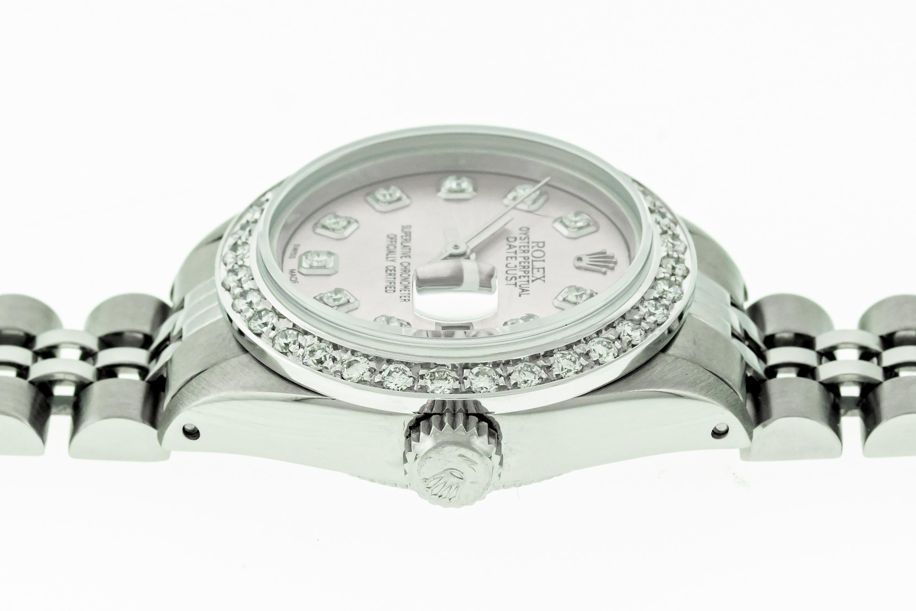 Rolex Lady Datejust Steel and 18k Gold with Pink Diamond Watch and ...