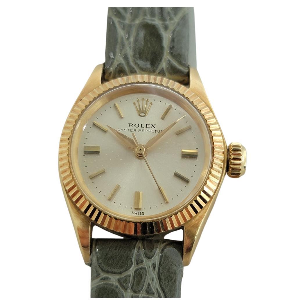 Rolex Lady Oyster Perpetual 6619 18k Gold Dress Watch 1960s Swiss ...