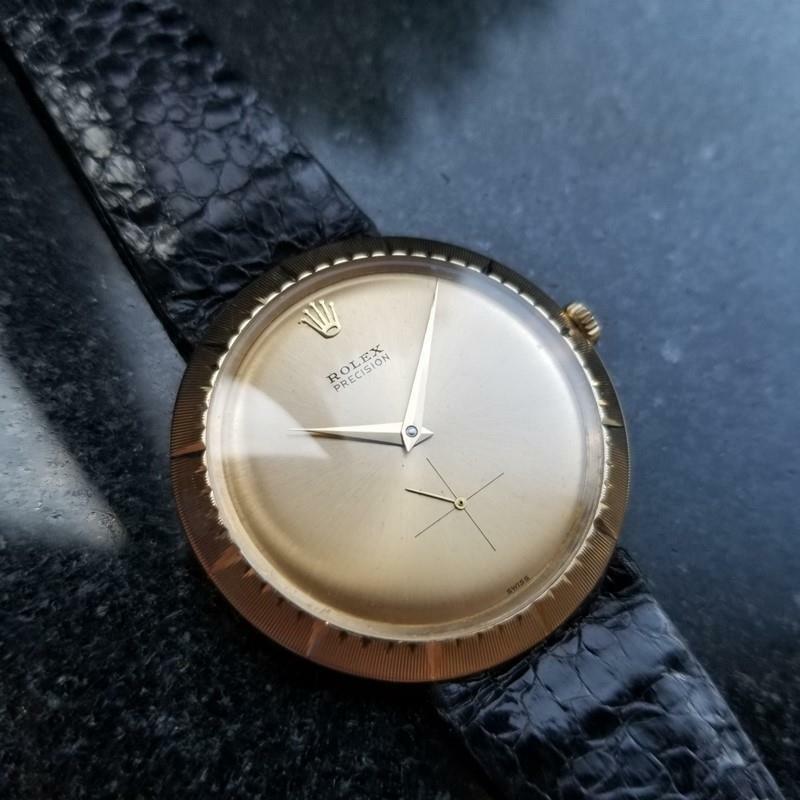 Rolex Men's 18 Karat Solid Gold Precision 9522 Manual Hand-Wind circa ...
