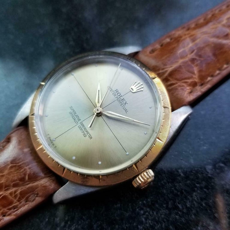 Rolex Men's 18K and ss Oyster Ref.1008 "Zephyr" Automatic, c.1960s ...