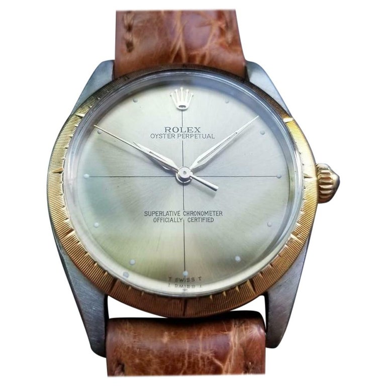 Rolex Men's 18K and ss Oyster Ref.1008 "Zephyr" Automatic, c.1960s ...