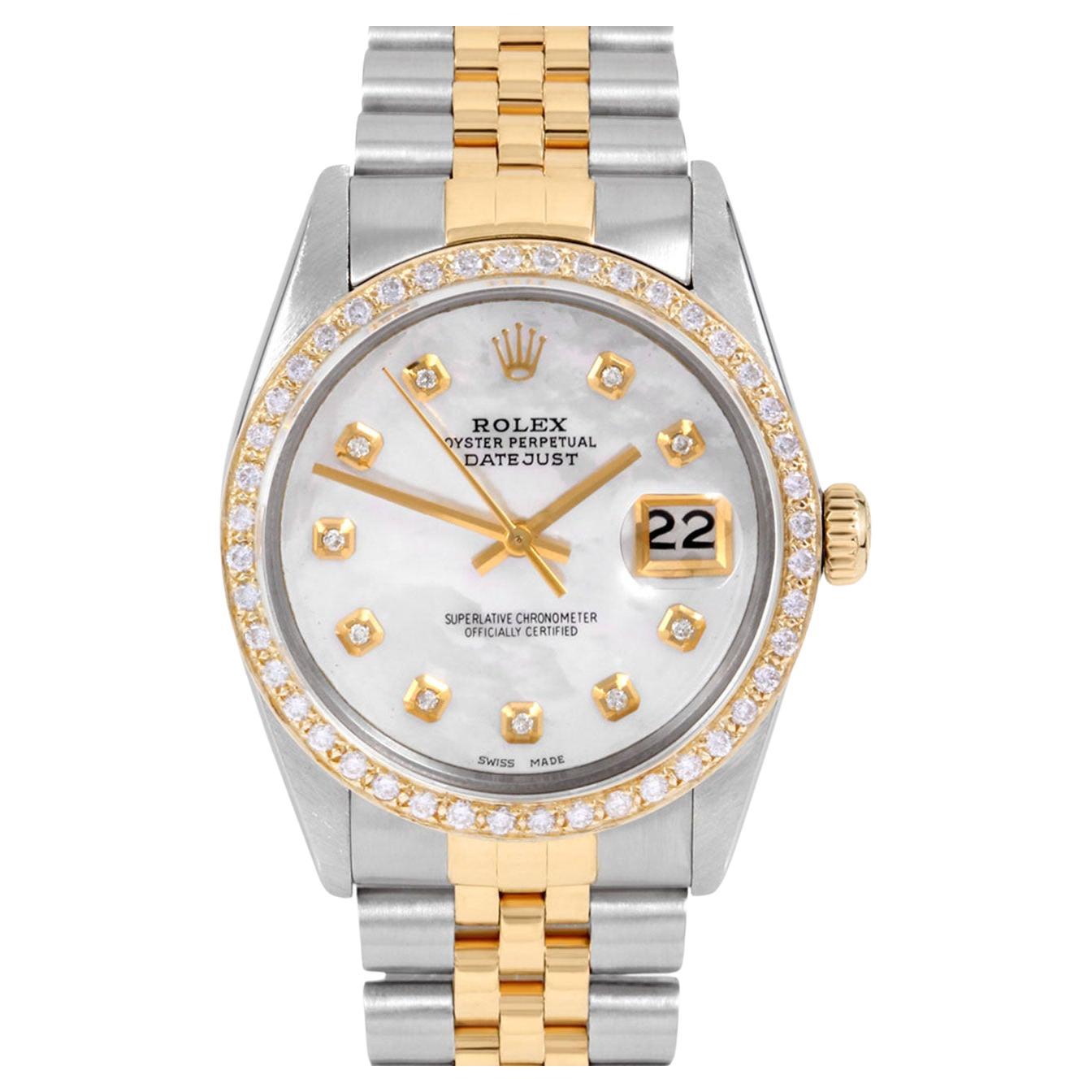 Rolex Montre Datejust de 36 mm TT avec cadran en diamants et lunette en ...