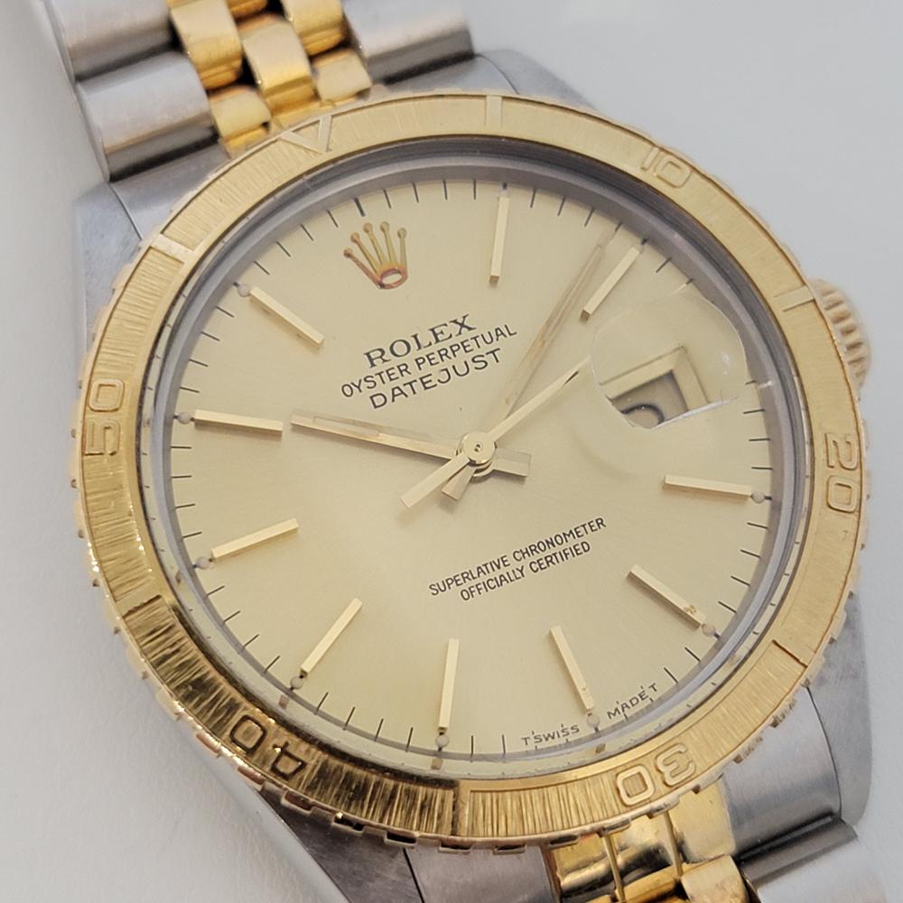 Rolex Men's Datejust Ref 16253 Thunderbird 18k Gold SS Automatic 1980s ...