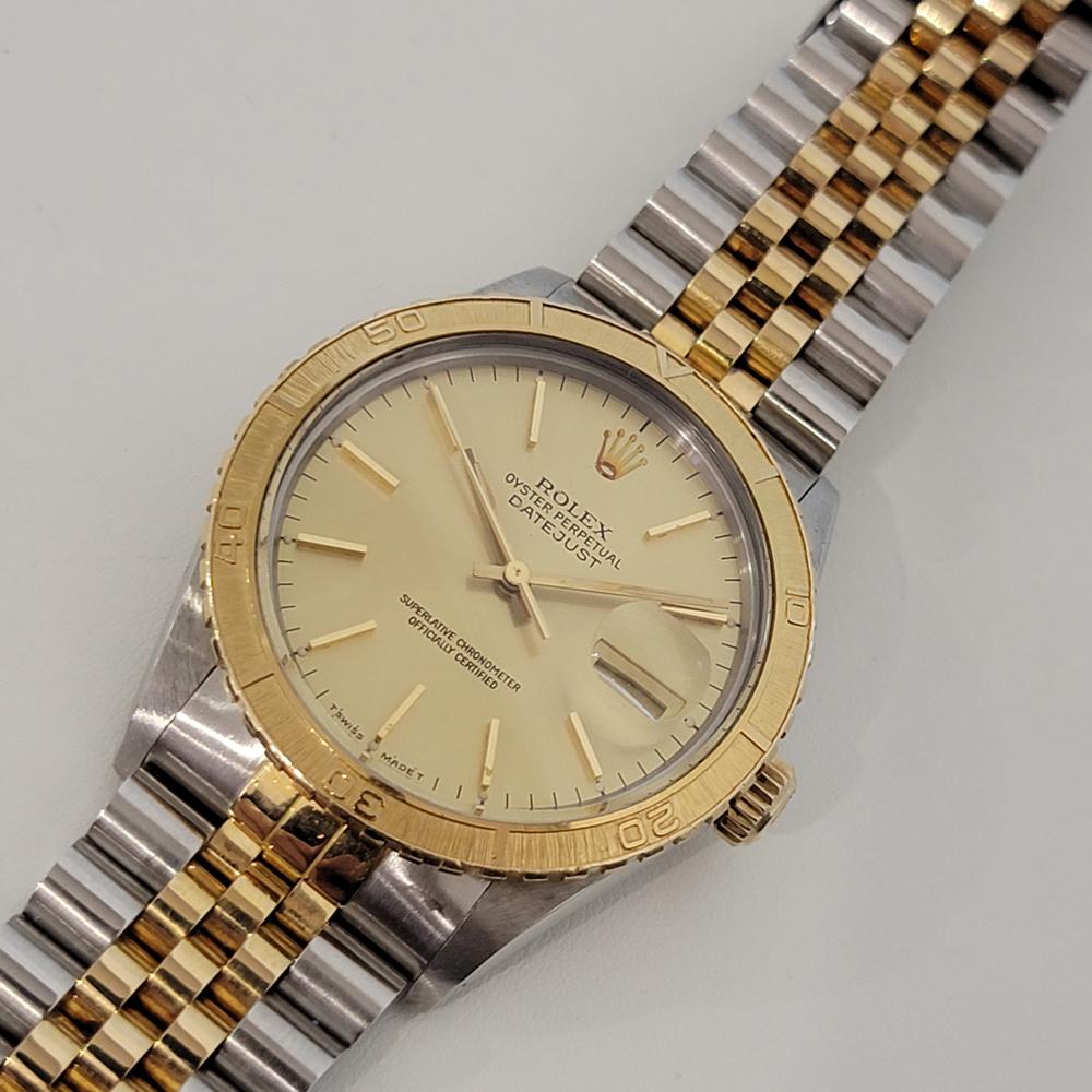 Rolex Men's Datejust Ref 16253 Thunderbird 18k Gold SS Automatic 1980s ...