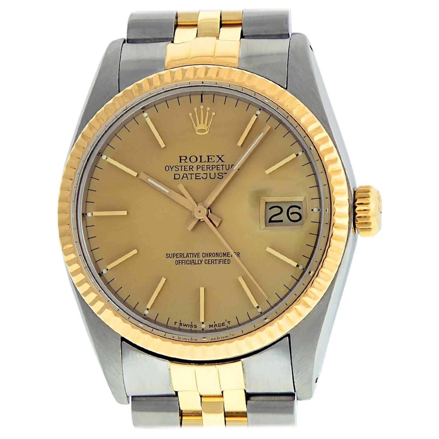 Rolex Stainless Steel and Yellow Gold Submariner Watch with Color ...