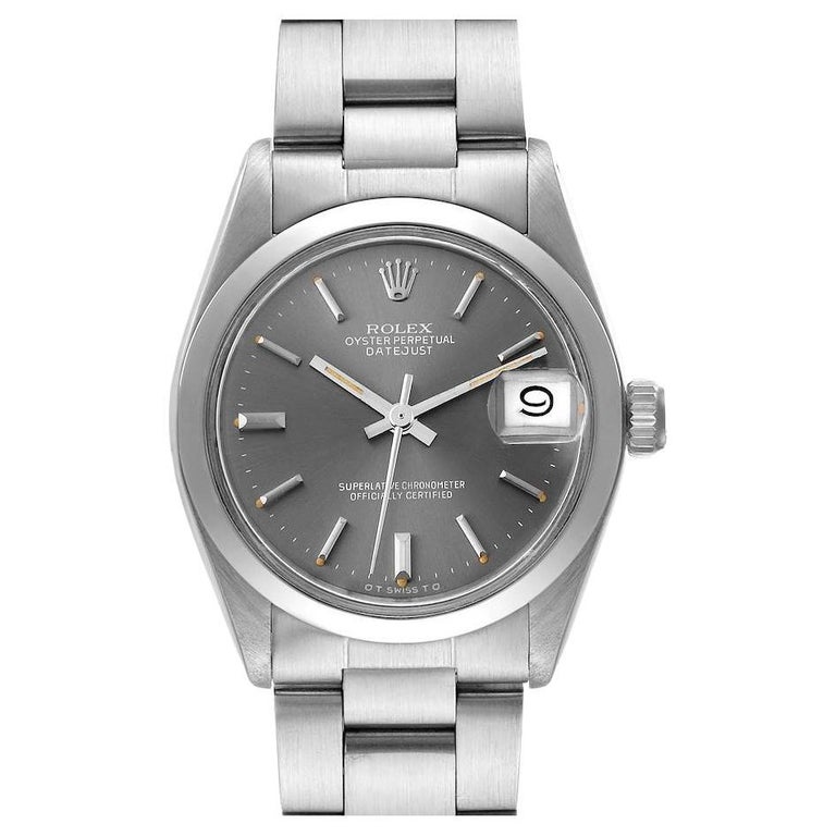 Rolex Midsize Datejust 31 Ghost Dial Smooth Bezel Ladies Steel Watch ...