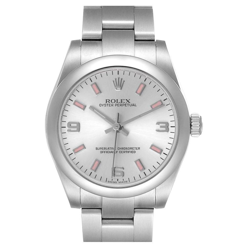 Rolex Oyster Perpetual Midsize 31 Blue Dial Ladies Watch 177200 For ...