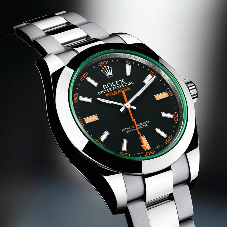 Rolex Milgauss, 116400gv-0001, UNWORN Watch, 2022, B+P For Sale at 1stDibs
