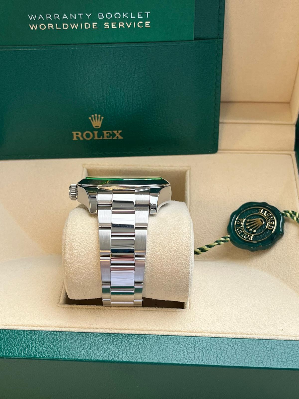 Rolex Milgauss Blue Dial Green Crystal Automatic Steel Watch 116400GV ...