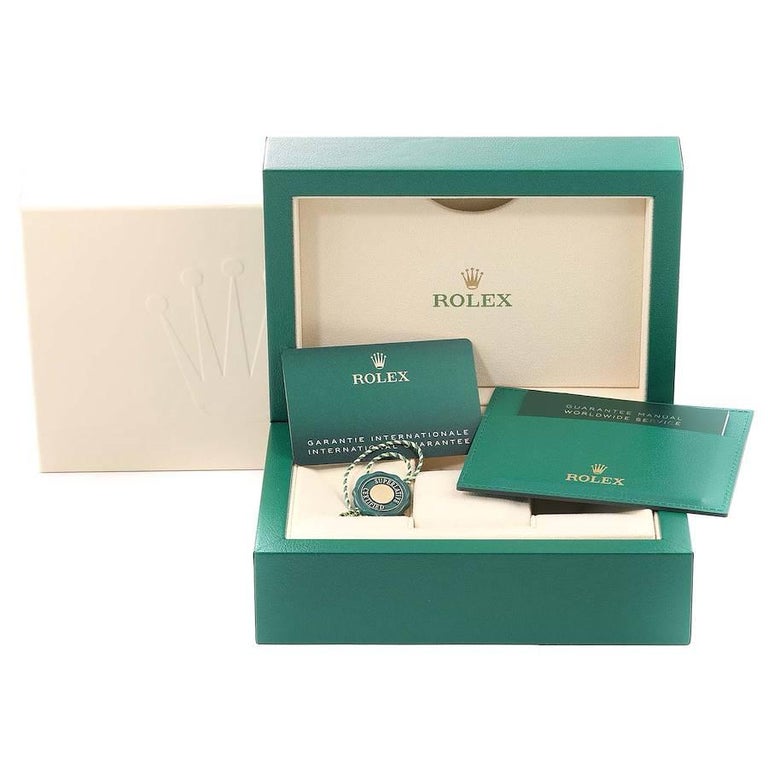 Rolex Milgauss Blue Dial Green Crystal Steel Mens Watch 116400GV Unworn ...