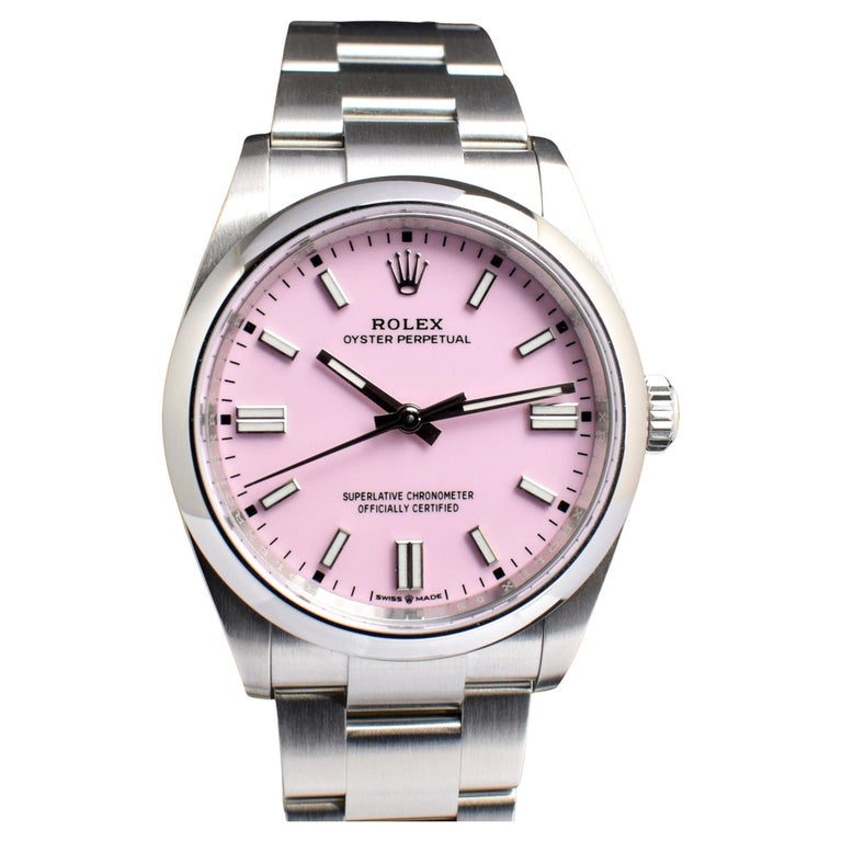 Rolex Mint Oyster Perpetual Candy Pink 126000 Steel Watch Box and Paper ...