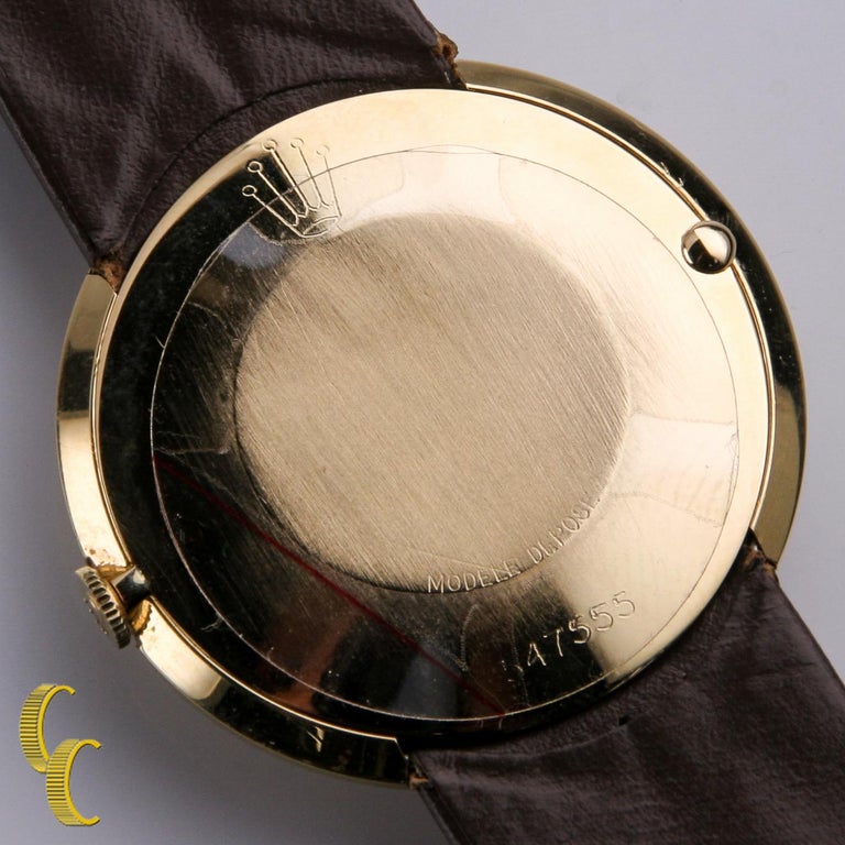 Rolex Modele de Depose 9522 18 Karat Gold Hand-Winding Watch with Box ...