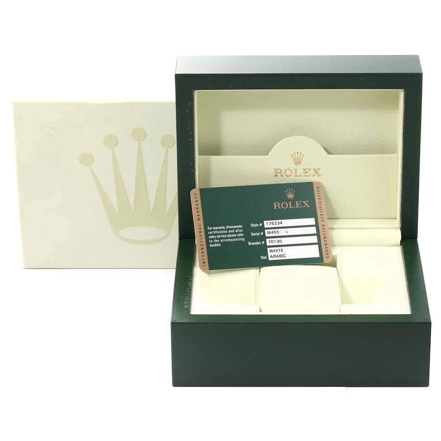 Rolex Nondate Steel White Gold Fluted Bezel Ladies Watch 176234 Box ...