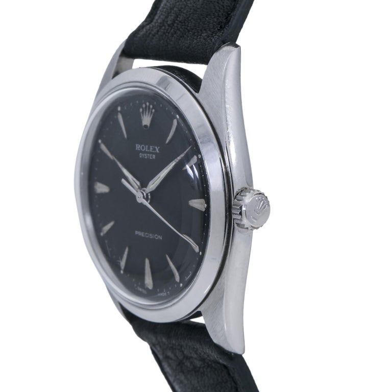 Rolex Oyster 6426, Black Dial, Certified and Warranty at 1stDibs