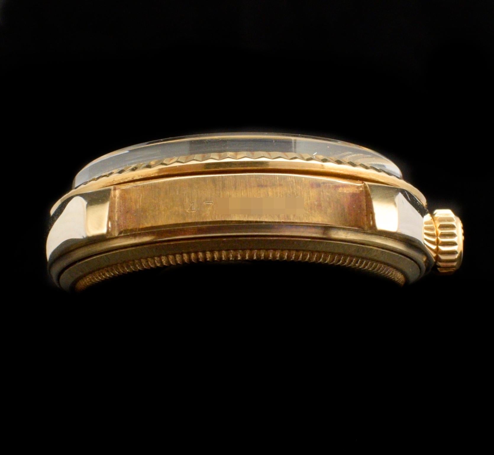 Rolex Oyster Datejust 14k Yellow Gold 1601 Silver Dial Automatic Watch ...