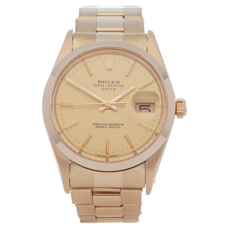 Rolex Oyster Perpetual 0 15007 Unisex Yellow Gold 0 Watch at 1stDibs