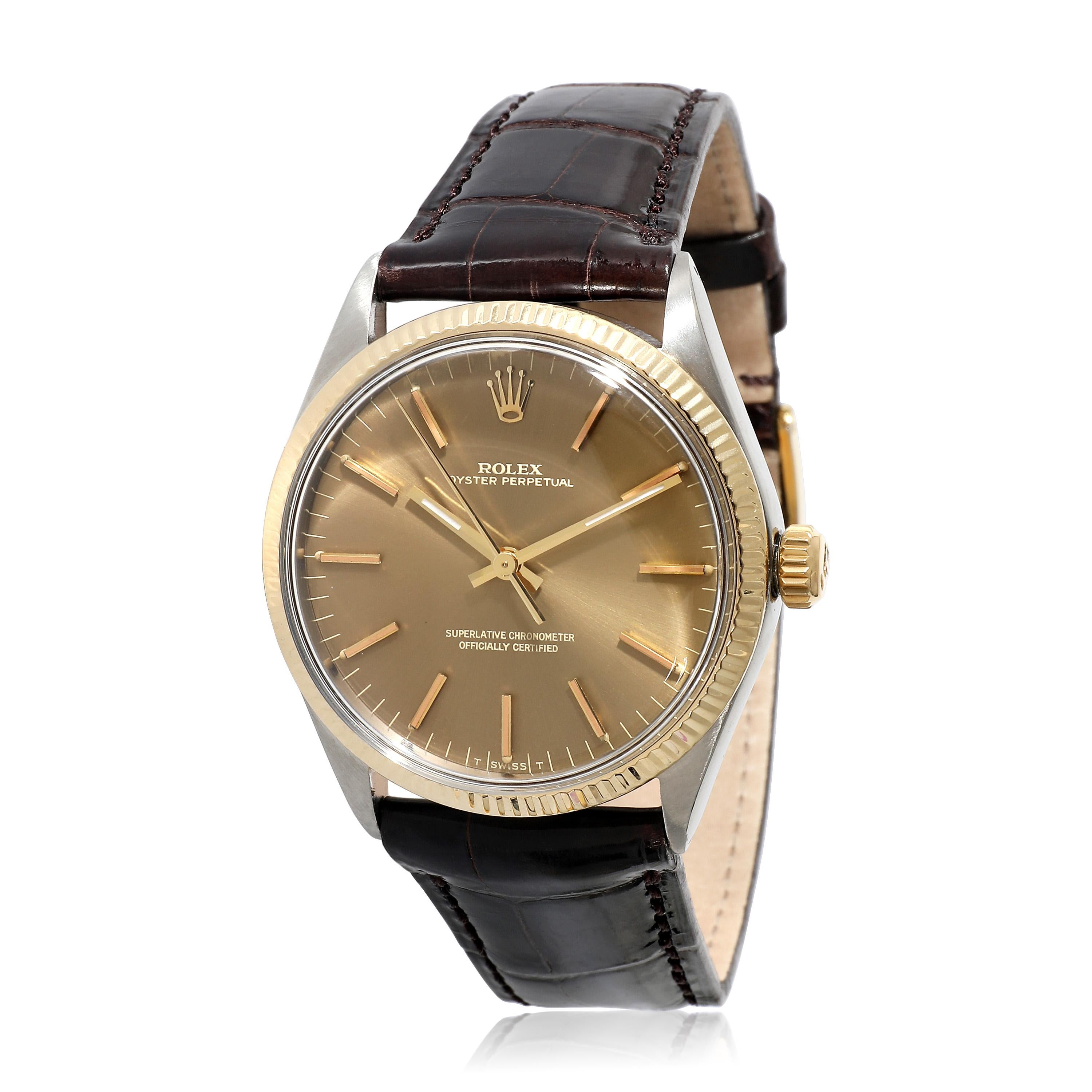 Rolex Oyster Perpetual 1005 Men's Watch in 14kt Stainless Steel/Yellow ...