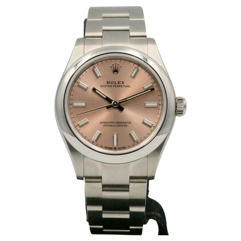 Rolex Oyster Perpetual Automatic Pink Watch For Sale at 1stDibs