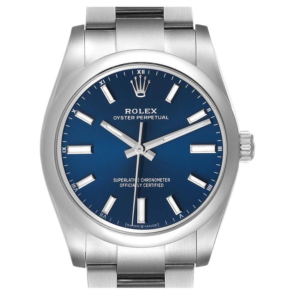 Rolex Oyster Perpetual Black Dial Steel Unisex Watch 124200 Unworn For ...
