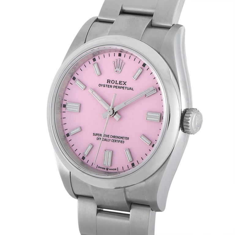 Rolex Oyster Perpetual 36 Candy Pink Watch 126000 at 1stDibs | rolex ...