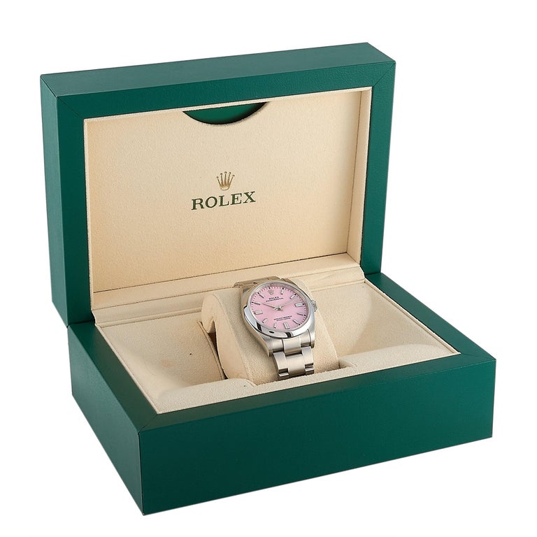 Rolex Oyster Perpetual 36 Candy Pink Watch 126000 at 1stDibs | rolex ...