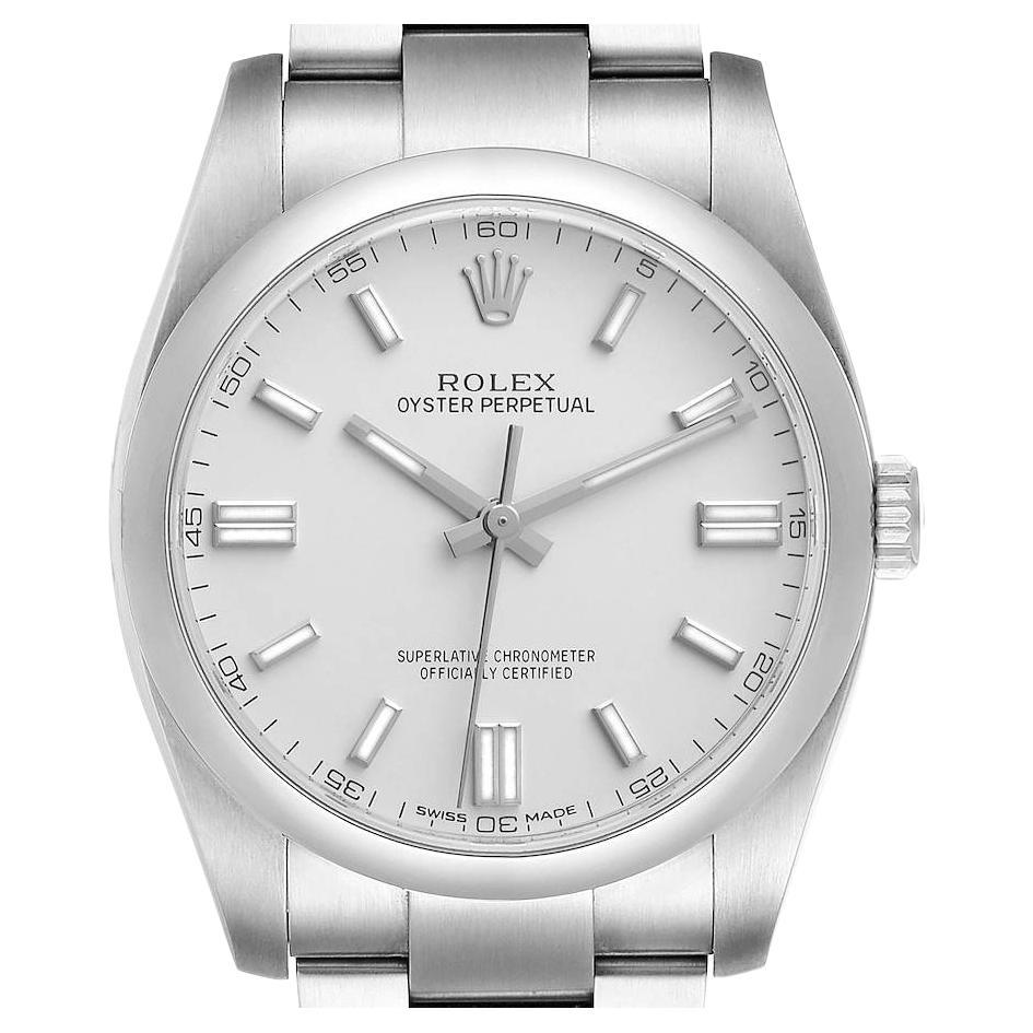 Rolex Oyster Perpetual 36 Red Grape Dial Steel Mens Watch 116000 at ...