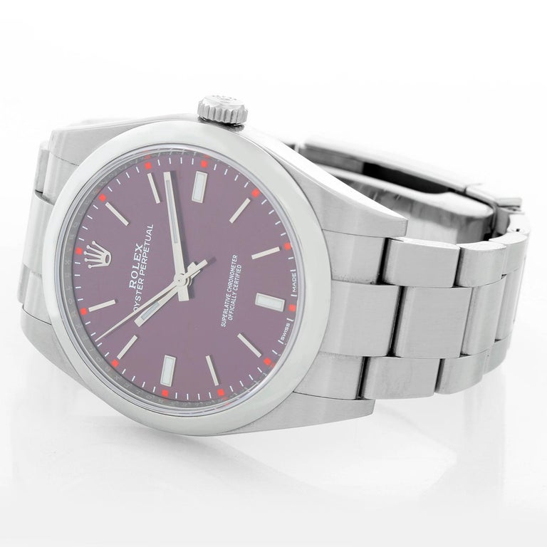 Rolex Oyster Perpetual 39mm "Red Grape" Watch at 1stDibs | rolex red ...