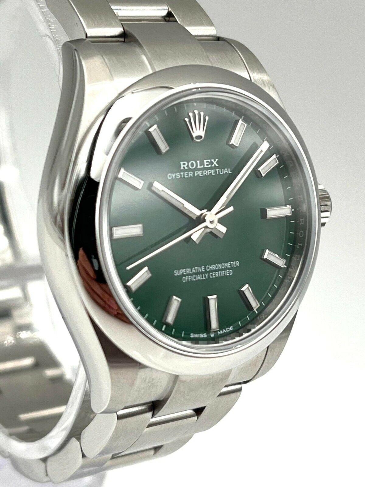 Rolex Oyster Perpetual 41 Oystersteel Green Dial For Sale at 1stDibs ...