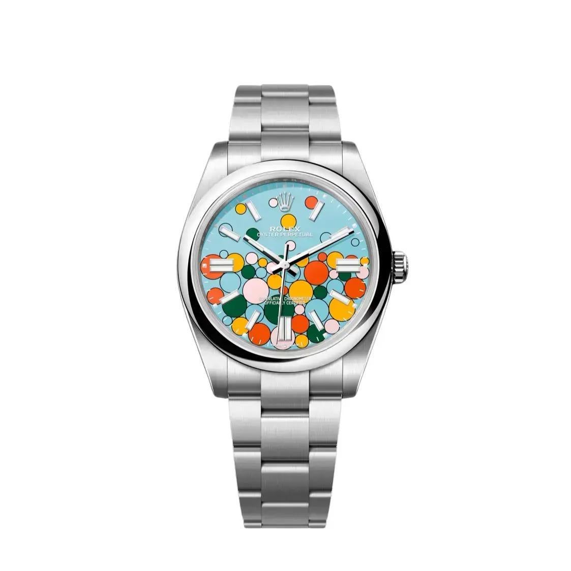 Rolex Oyster Perpetual 41mm Steel Celebration Dial Automatic Watch ...