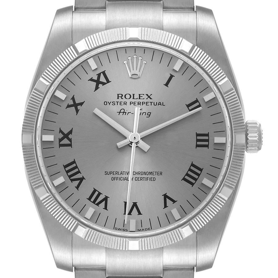 Rolex Air King 34 Black Dial Oyster Bracelet Steeel Men's Watch 14010 ...